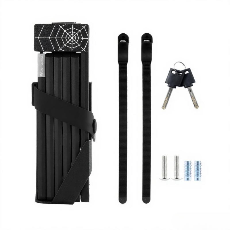 Bike Foldable Lock AntiTheft Électrique Bike KeyLock Cobweb Pattern ...