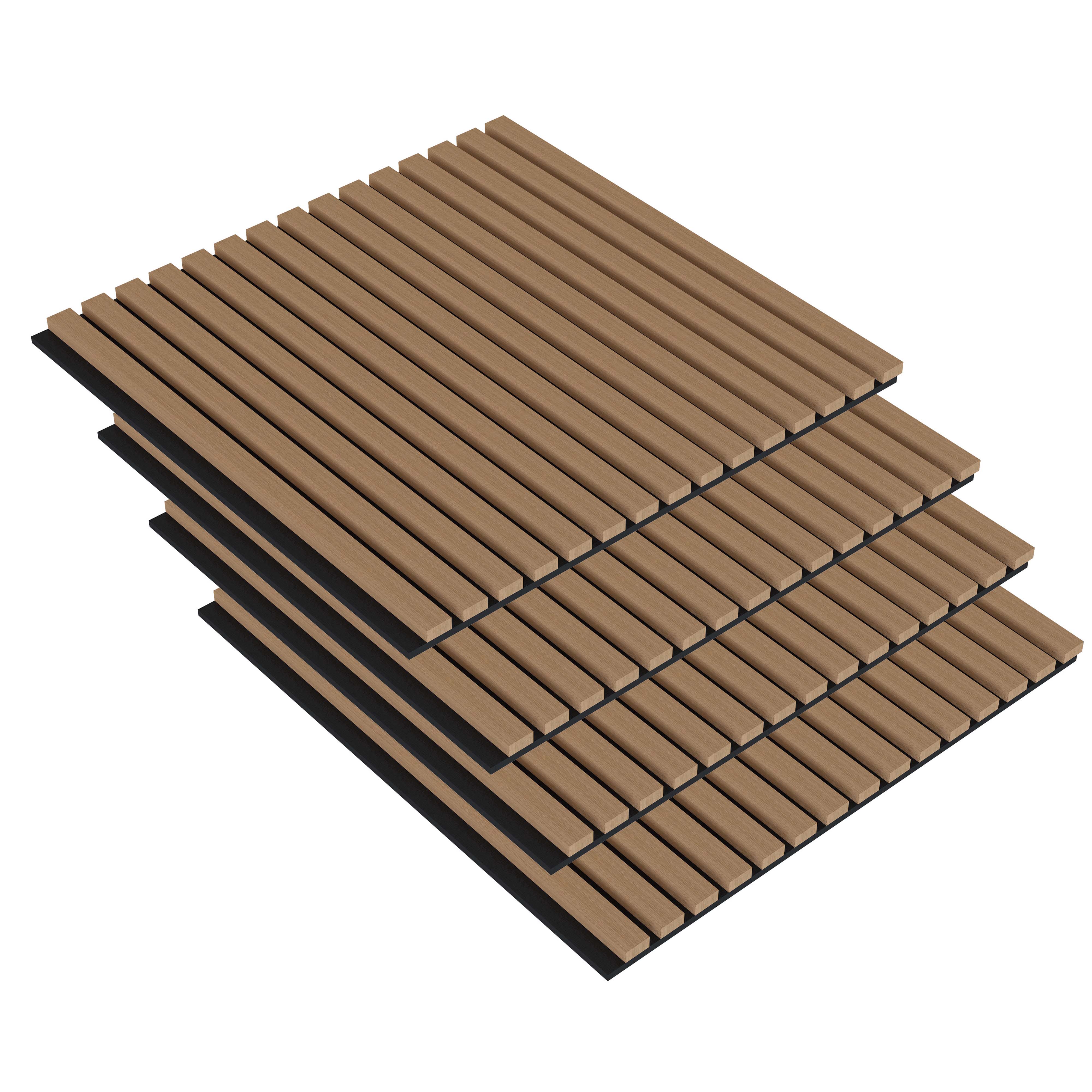 Panneaux décoratifs AICA, panneaux muraux en MDF imitation bois, lot de ...