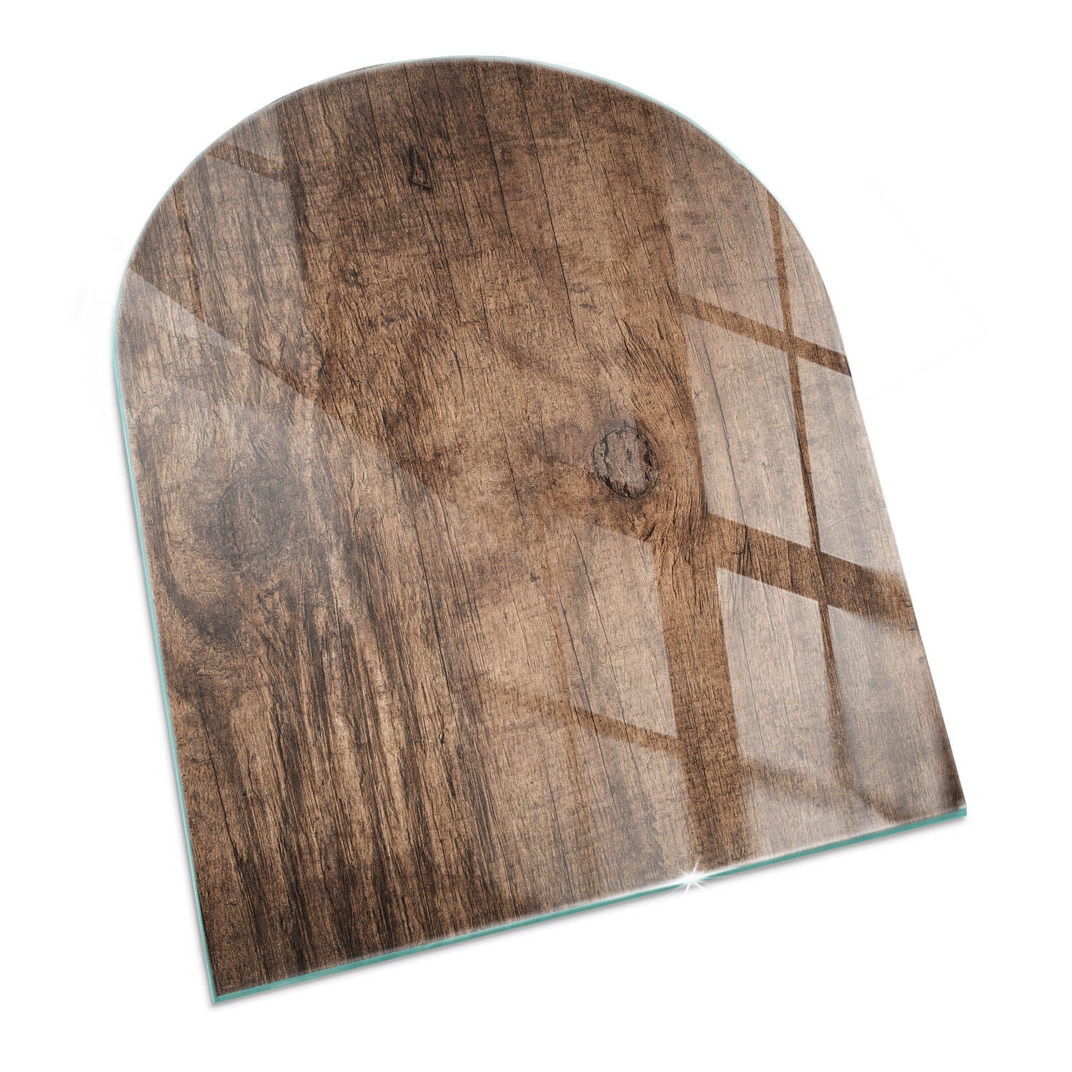 Plaque de verre pour sol de cheminée, support moderne | 80x70 | Motif ...