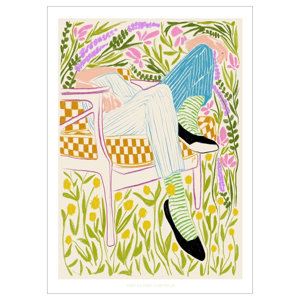 Affiche -Jenny Liz Rome - Quiet in the Garden 2 30 x 40 cm | Leroy Merlin