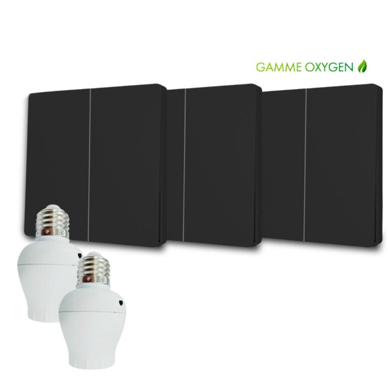 Kit interrupteur va-et-vient sans fil et sans pile prêt à poser - 3 ...