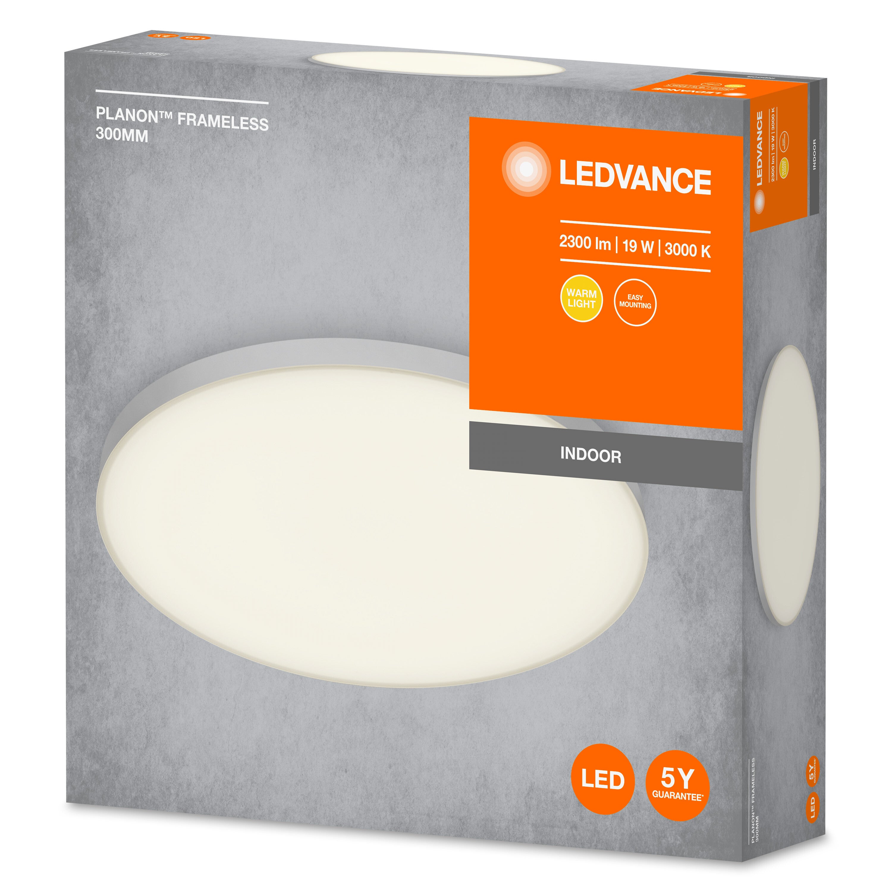 LEDVANCE Panel-Luminaires LED LED pour plafond, PLANON™ Frameless / 19 W, 220…240 V, Angle de ...