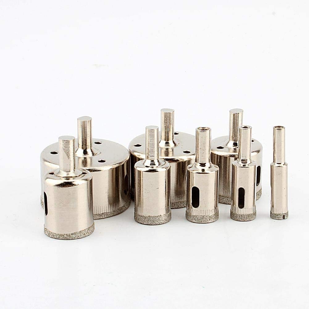 ComfortXL Set 8 scies trépan diamantées 10-50 mm pour carrelage, verre ...