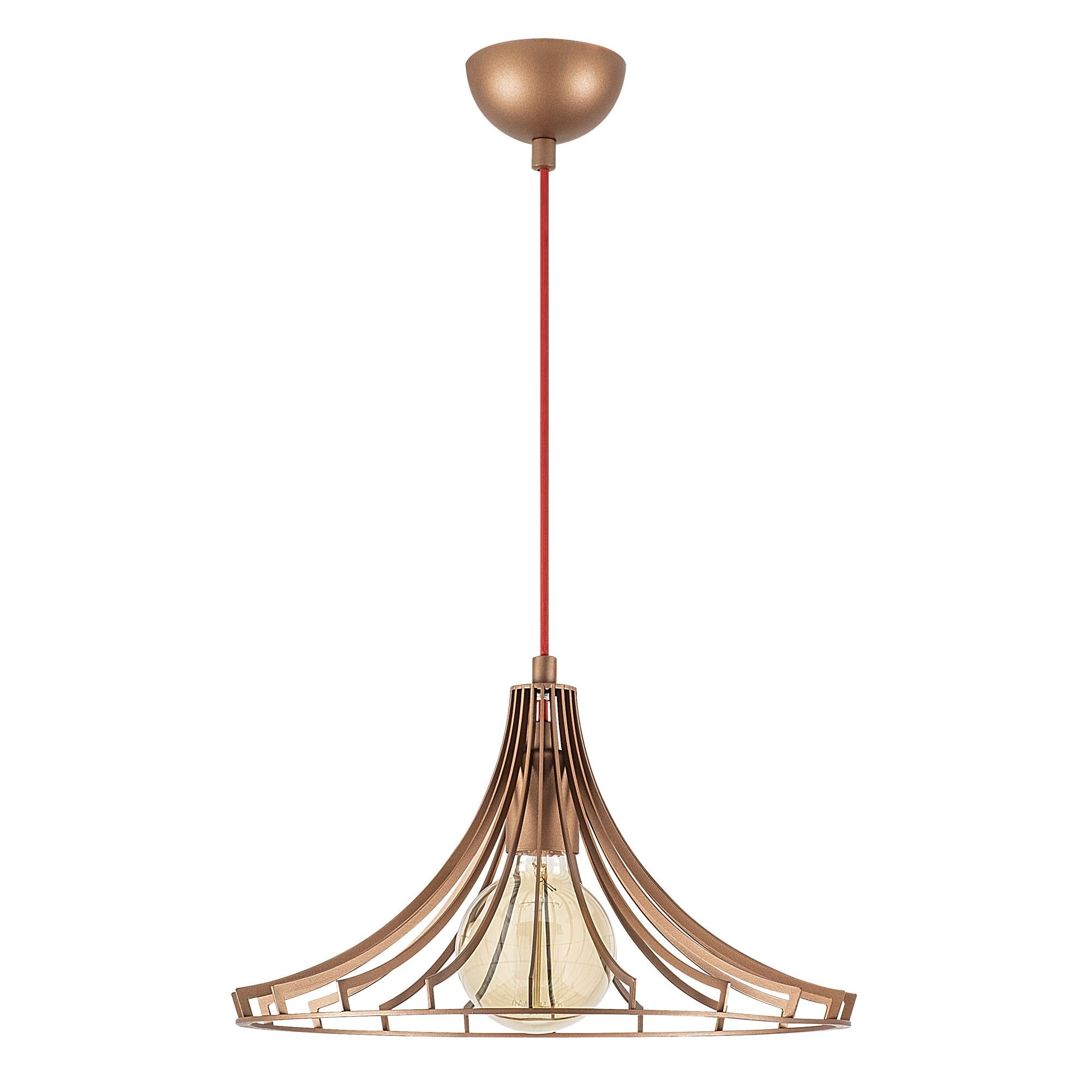Suspension entonnoir Luxea D37cm Métal Or rose | Leroy Merlin