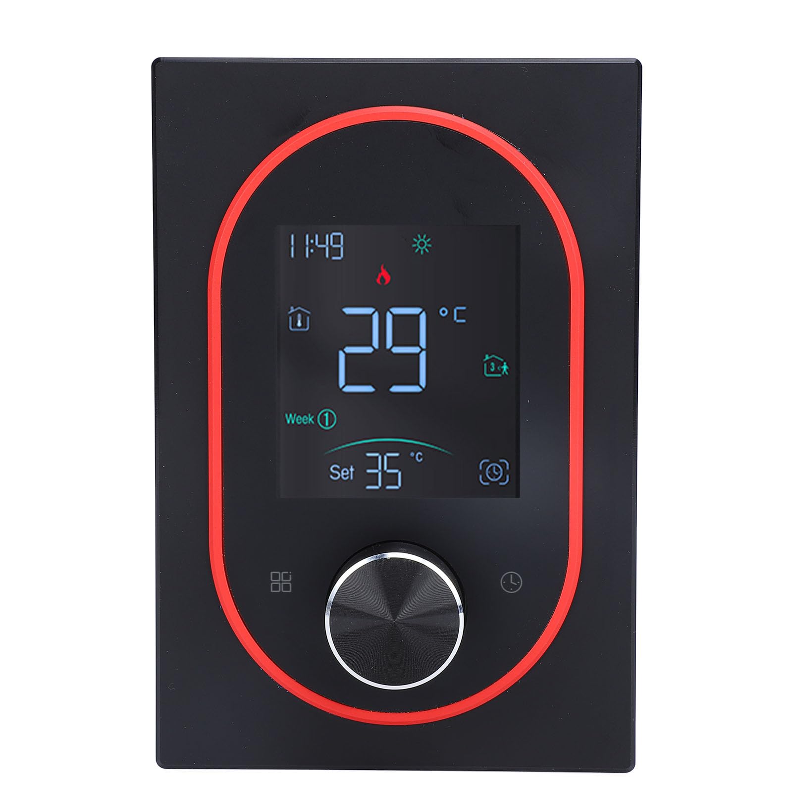Thermostat couleur intelligent, écran tactile programmable, bouton de ...