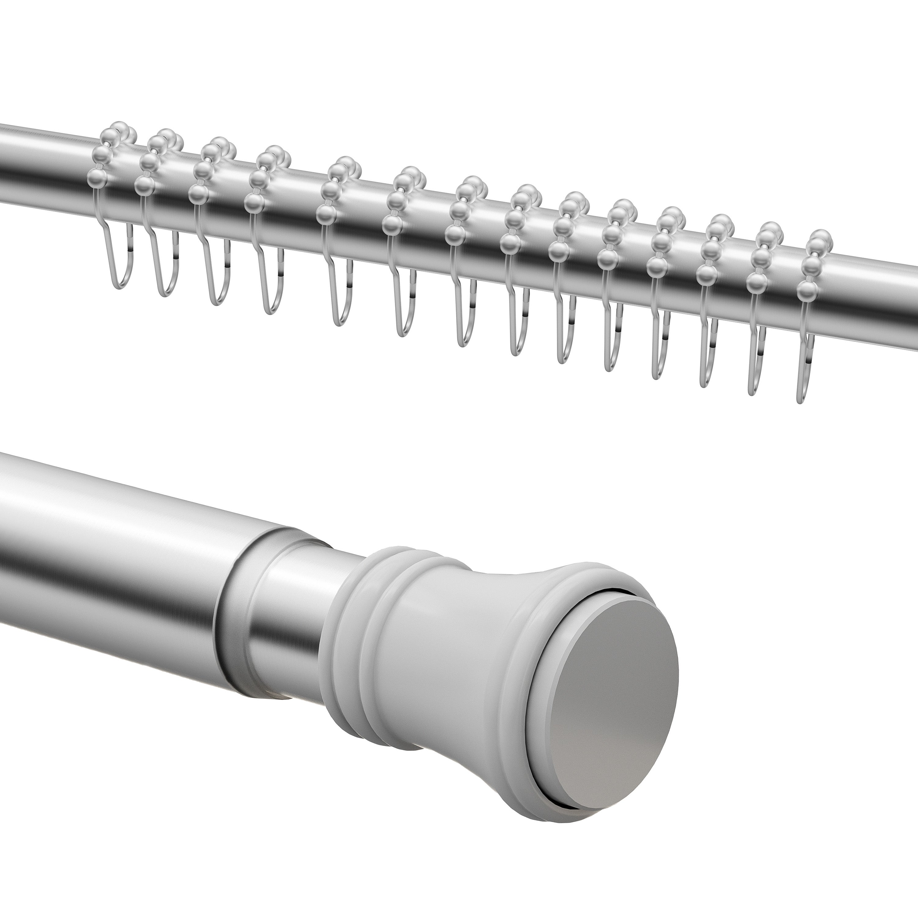 Tringle à Rideau de Douche Extensible 110-160 cm, Barre de Rideau de ...