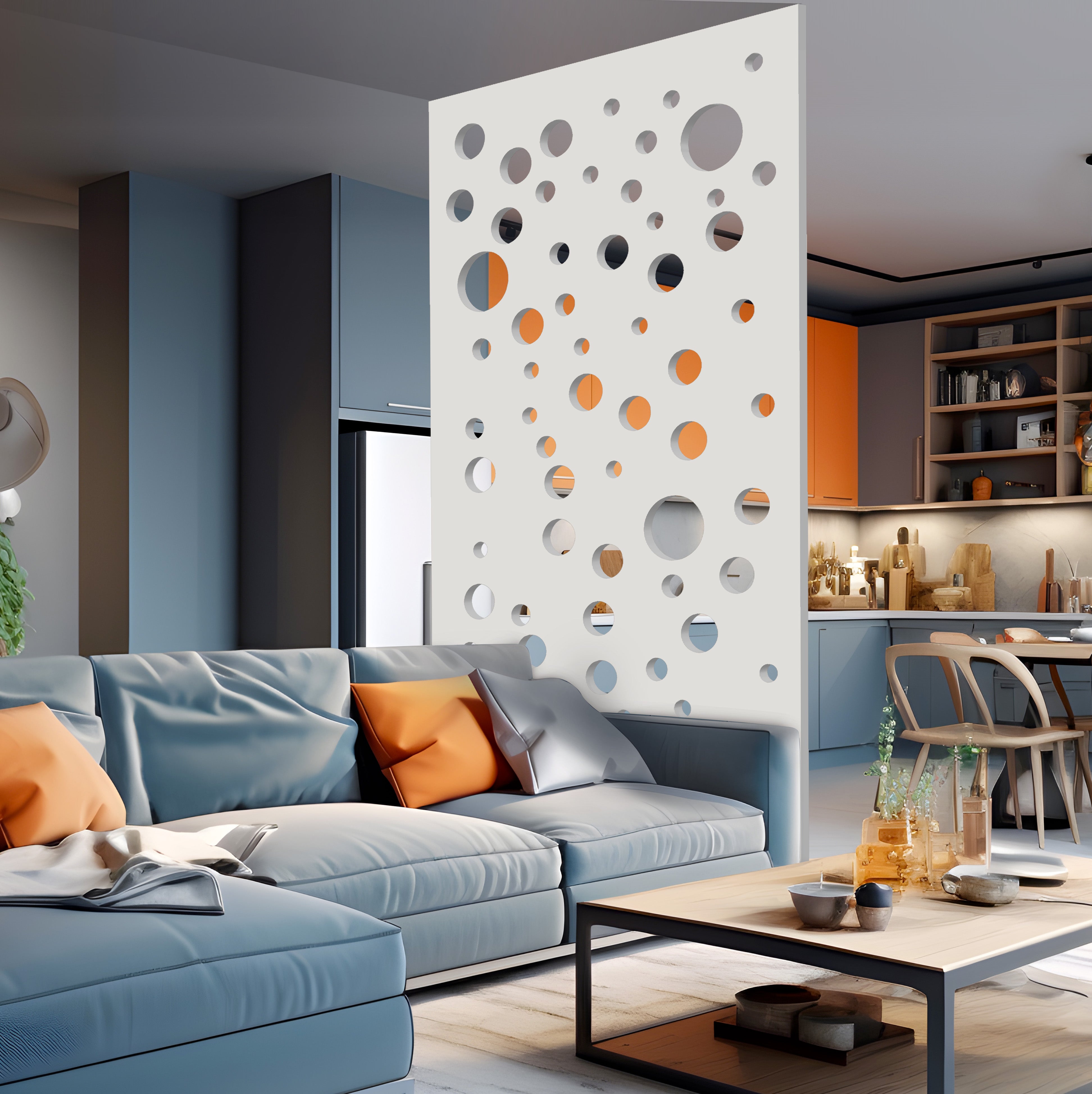 Claustra décoratif mural Charka en PVC blanc - Largeur 100 cm x Hauteur ...