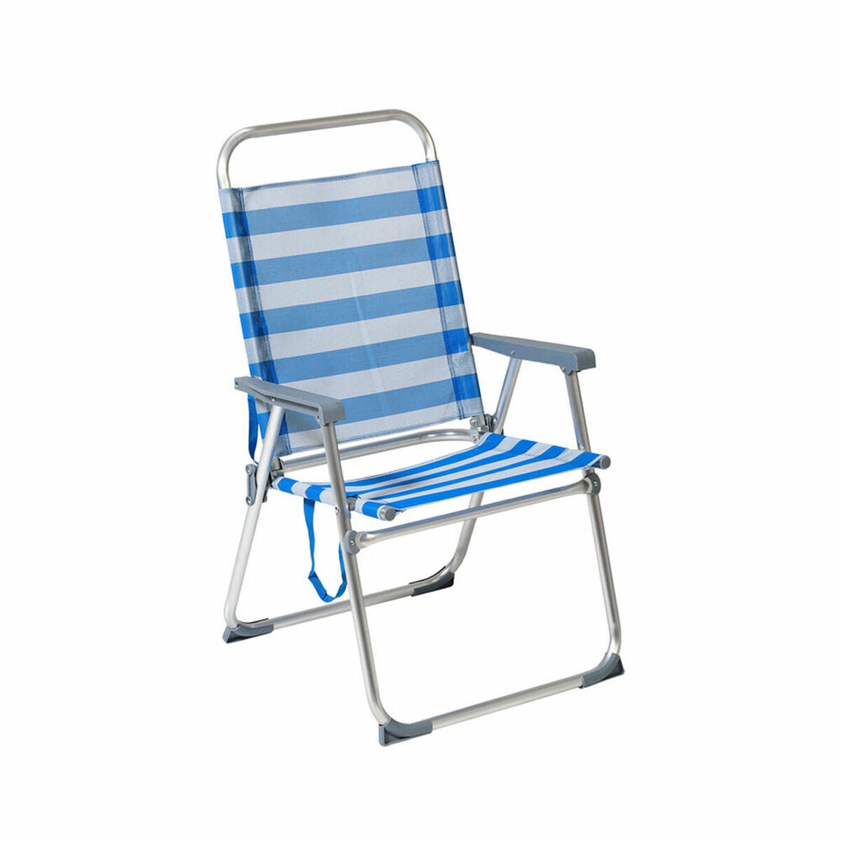 Chaise de Plage Rayures Bleu Aluminium 22 mm (52 x 56 x 92 cm) | Leroy ...