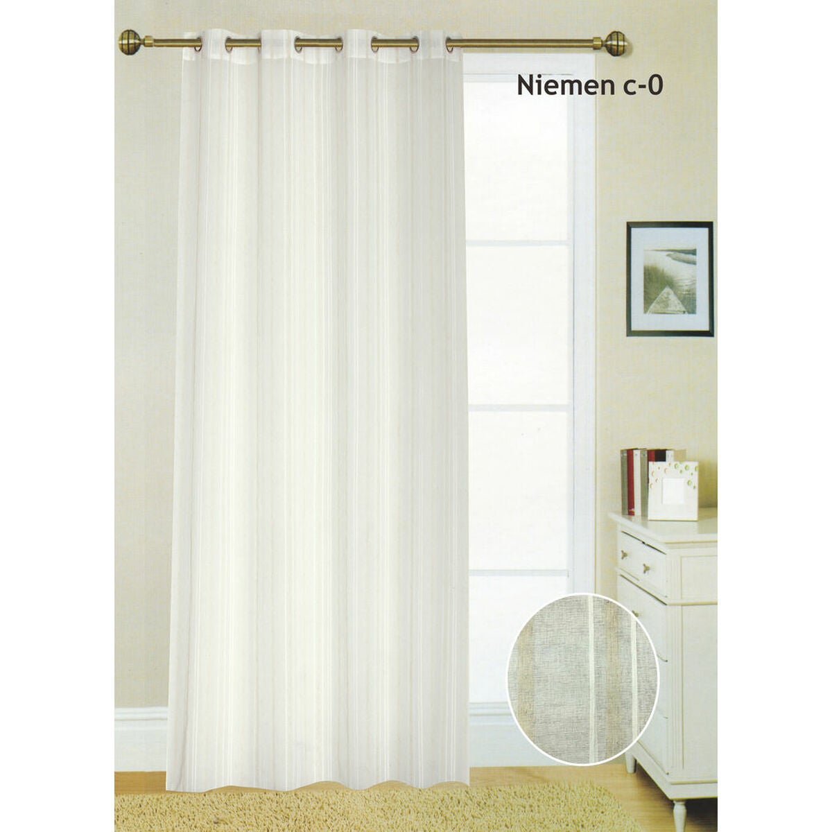 Cortina Hosteline NIEMEN Blanco Cálido 140 x 260 cm - Marca: Hosteline ...