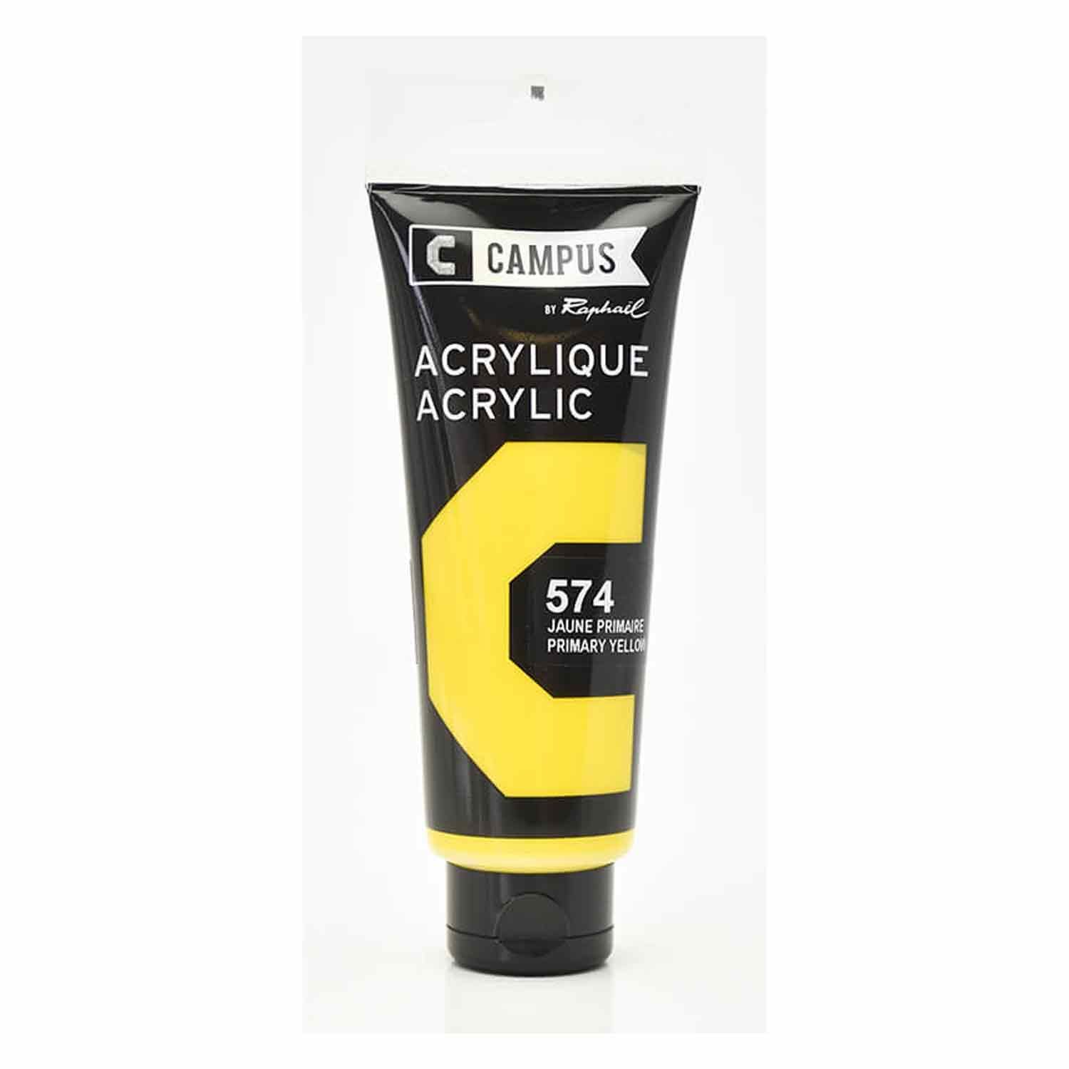 Peinture acrylique 100 ml - Jaune primaire n°574 - Campus | Leroy Merlin