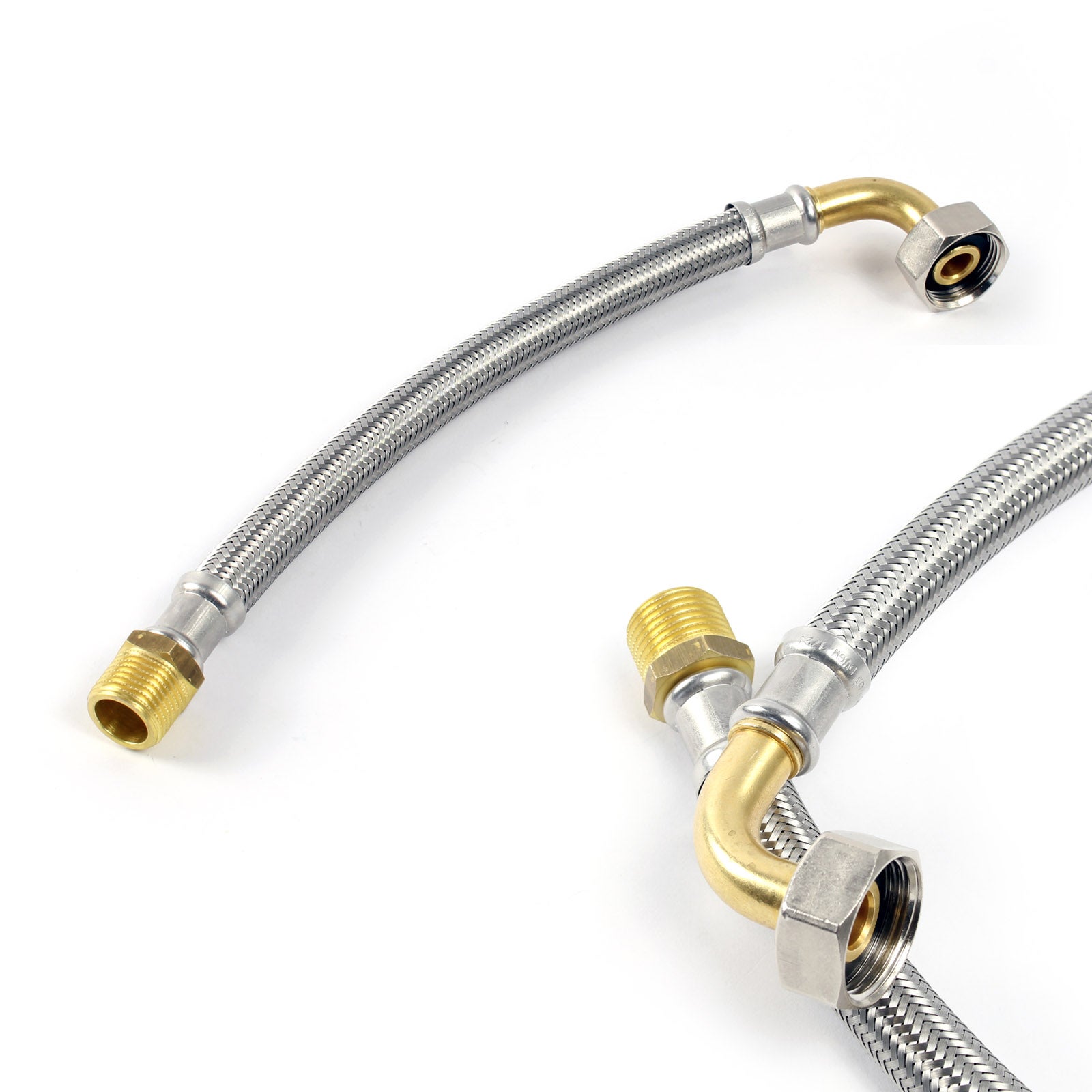 XPOtool Latiguillo 500mm DN13 codo 3/4" (24,12mm) y macho 1/2" (20,95mm ...