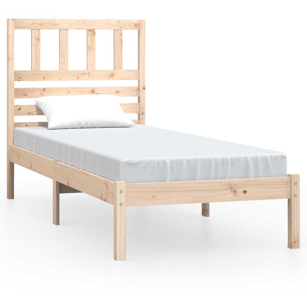 Lit simple | Lit adulte | Cadre de lit 75x190 cm petit simple bois ...