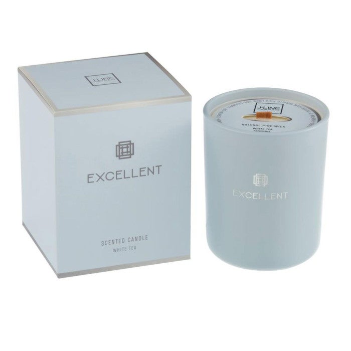 Vela perfumada de vidrio azul 11x11x15 cm | Leroy Merlin