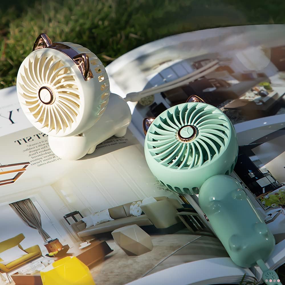 (Rose) Quantité livrée : deux pièces. Mini ventilateur portable avec ...
