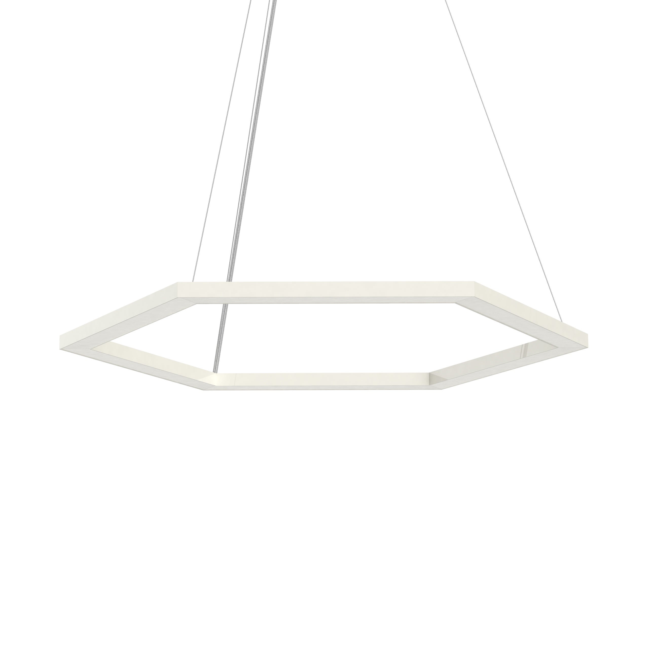 LUMICOM | ESAGONO 1X Suspension, STRIP LED, 34W/m, 3000K, métal, blanc ...