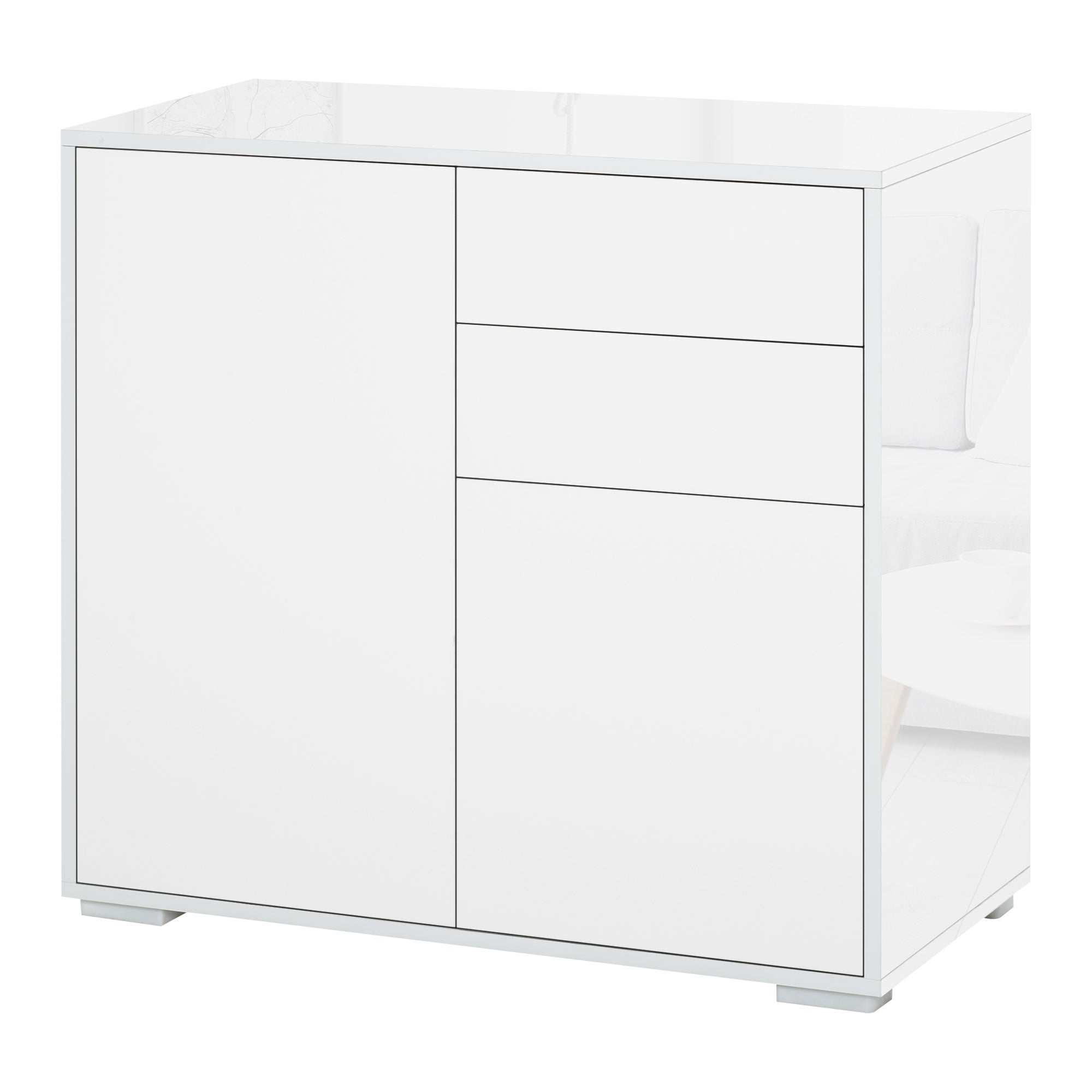 Commode Panneaux de particules HOMCOM | Leroy Merlin