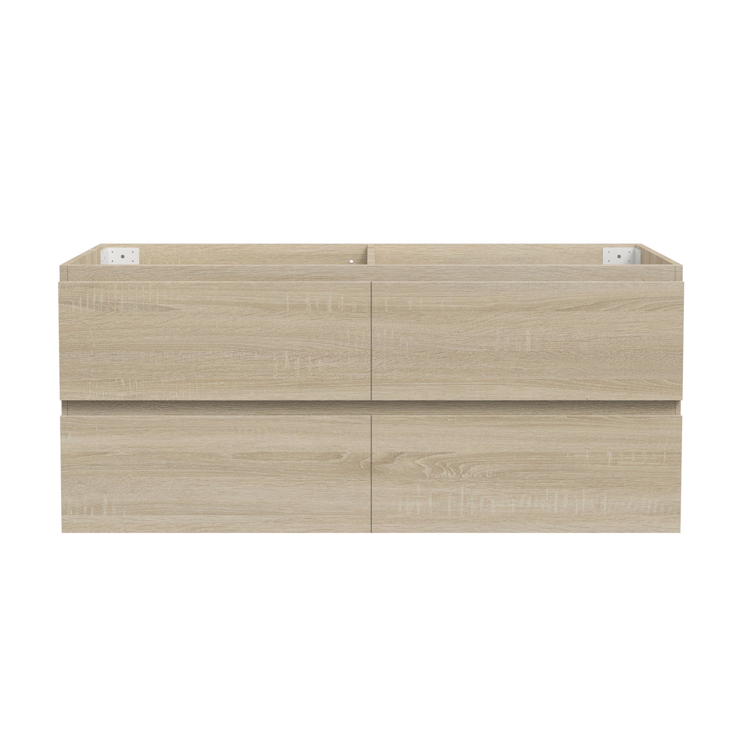 Mueble de baño Aica 120 x 46 x 52 cm, roble, 4 cajones | Leroy Merlin