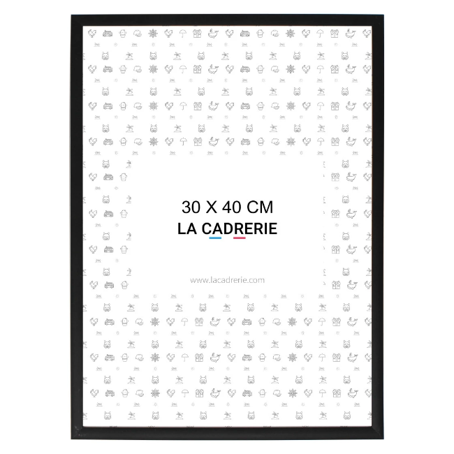 Cadre format 30x40 cm en aluminium - Noir mat - Vitre PVC | Leroy Merlin