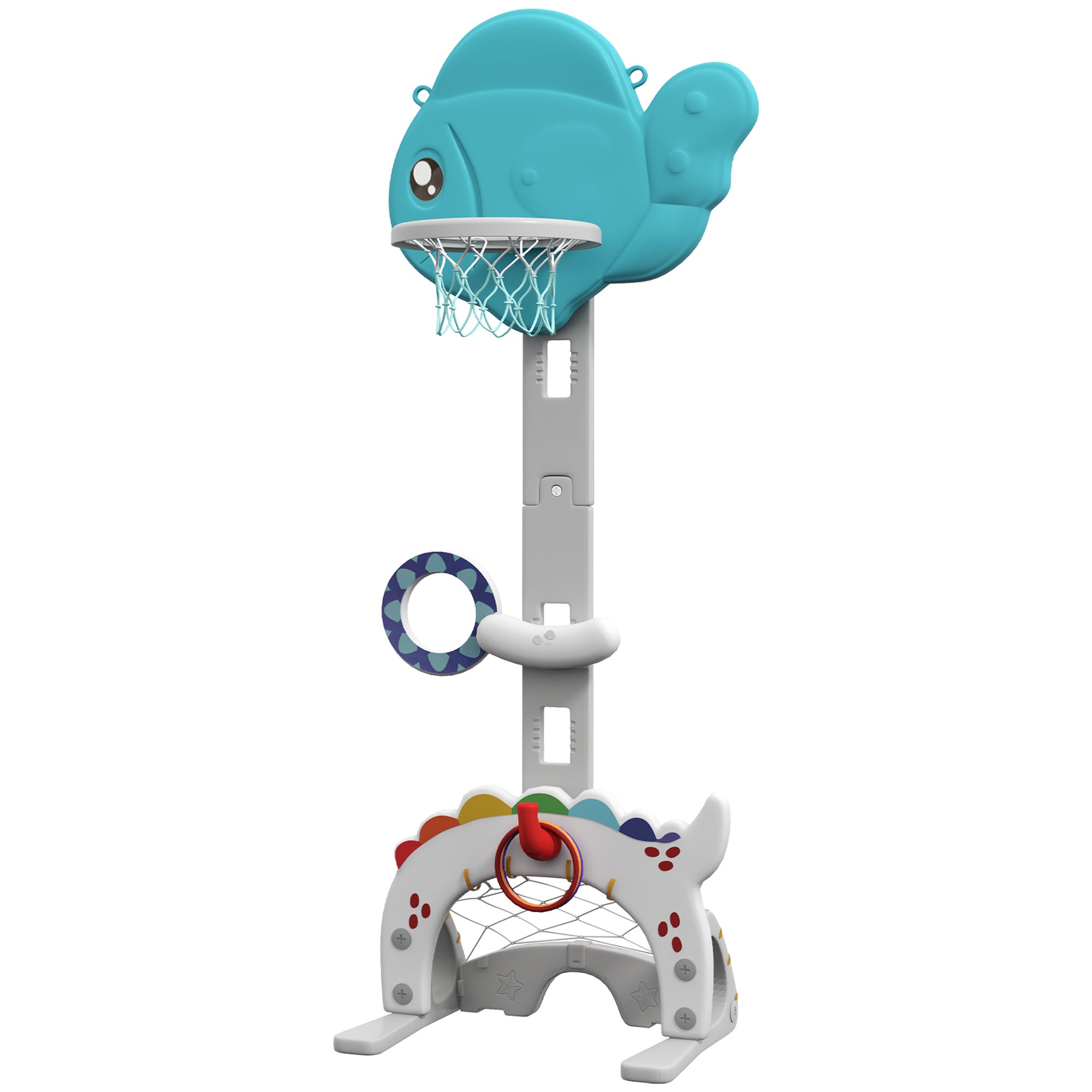AIYAPLAY Canestro Basket per Bambini 5 in 1 con Altezza Regolabile ...