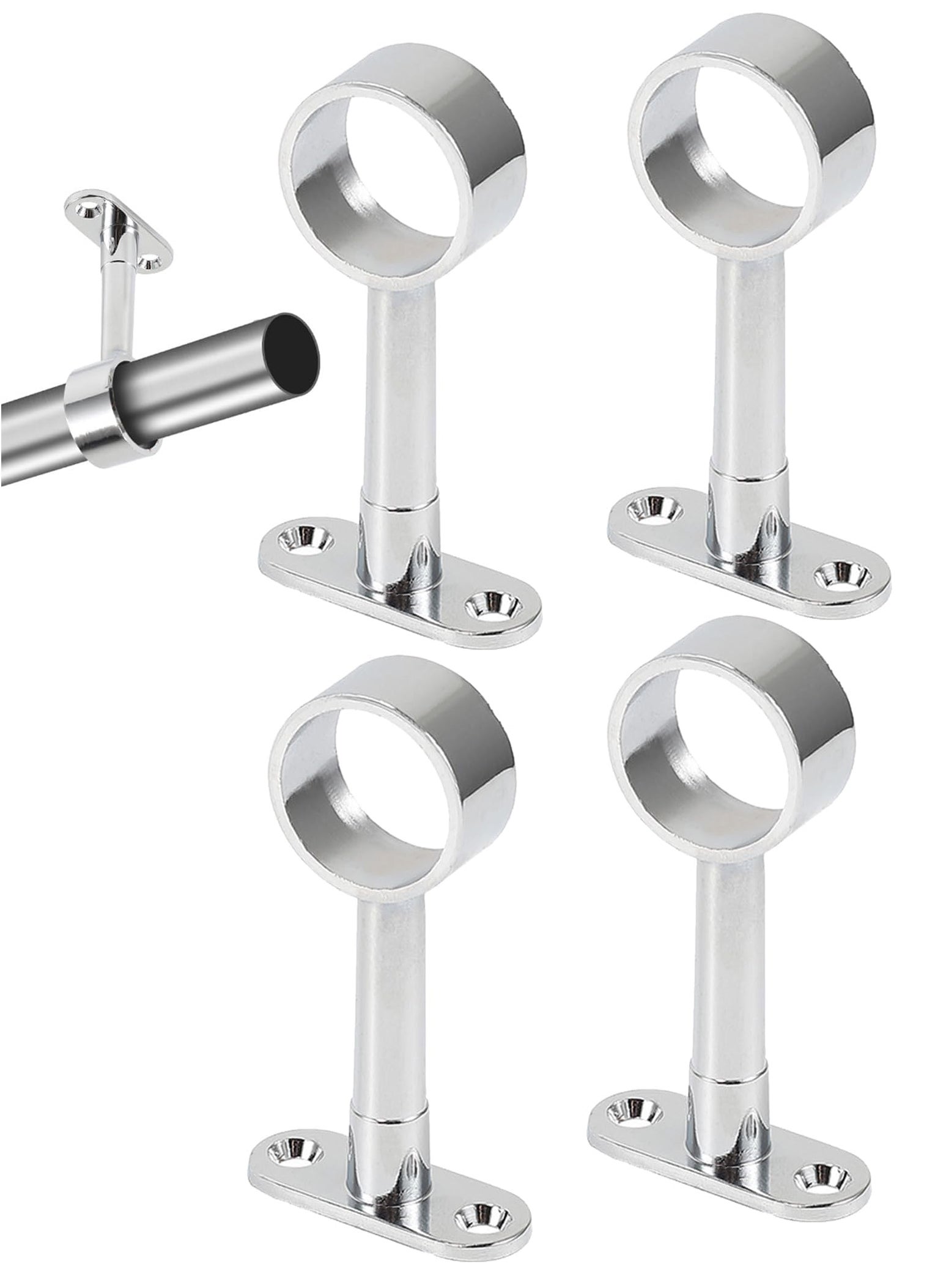 Support universel pour barre à rideau - 4Pcs - Support de Tringle à ...