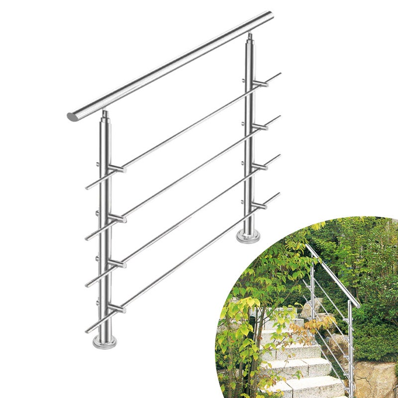 Rampe Escalier extérieure en acier inoxydable Angle réglable pour escaliers, balcon, avec kit d ...