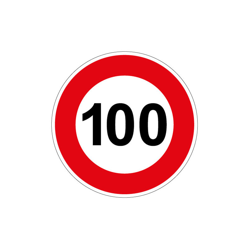 Panneau signalisation limitation de vitesse 100 km/h, Diamètre 350 mm ...