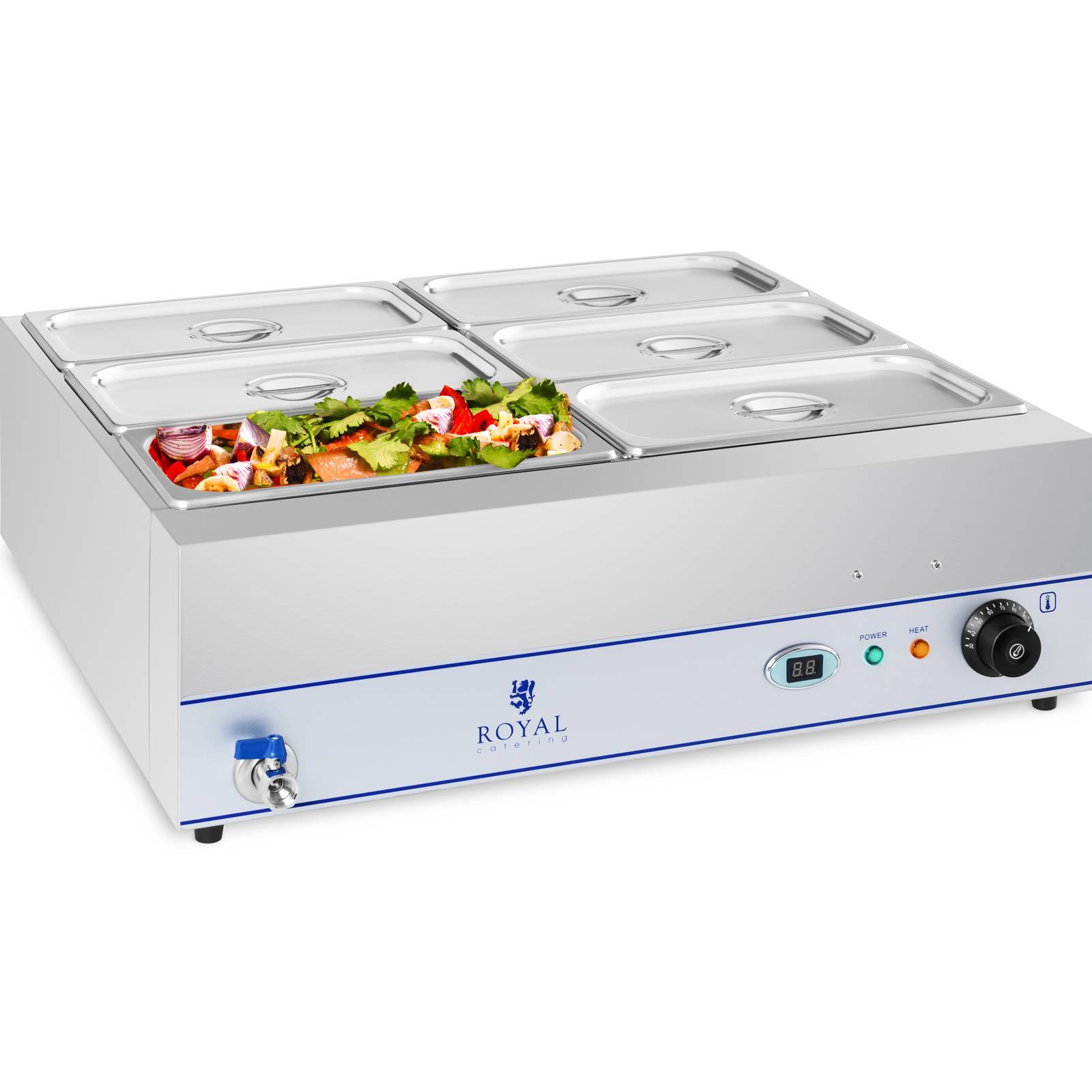 Bagnomaria Elettrico Scaldavivande Professionale 2000 Watt Rubinetto Di ...