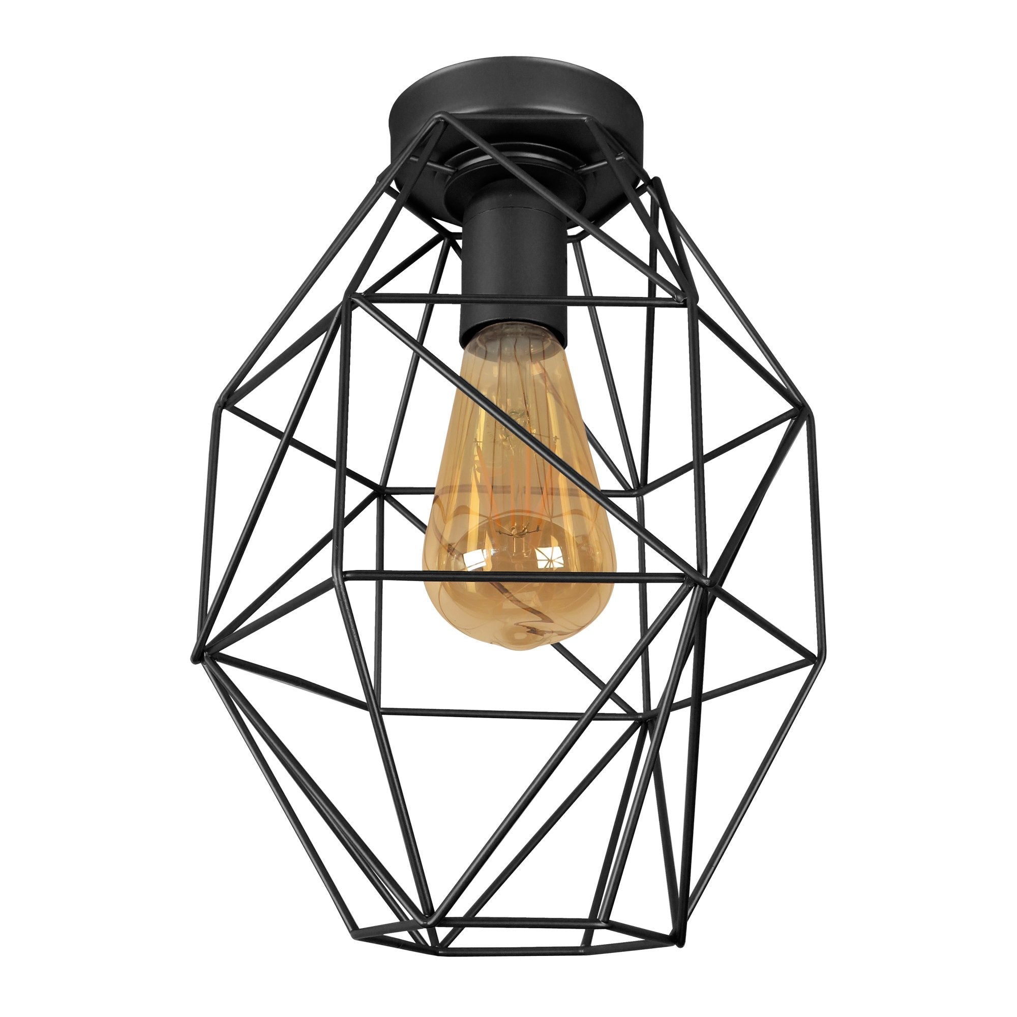 Plafón TOSEL ,metal,Negro ,A30xD21xP21cm | Leroy Merlin
