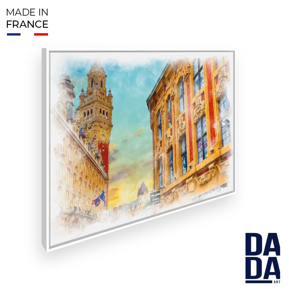 Tableau Architecture de Lille / 45x60cm / Cadre Blanc / Fabriqué en ...