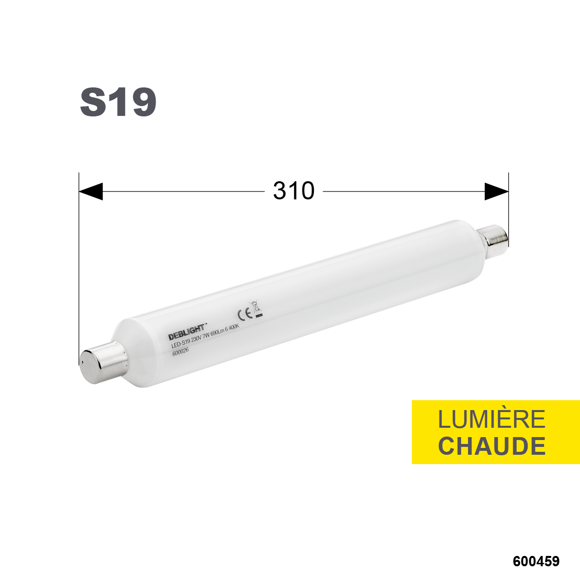 TUBE LINOLITE LED 310MM SMD S19 7W 3000K 620LM | Bricoman