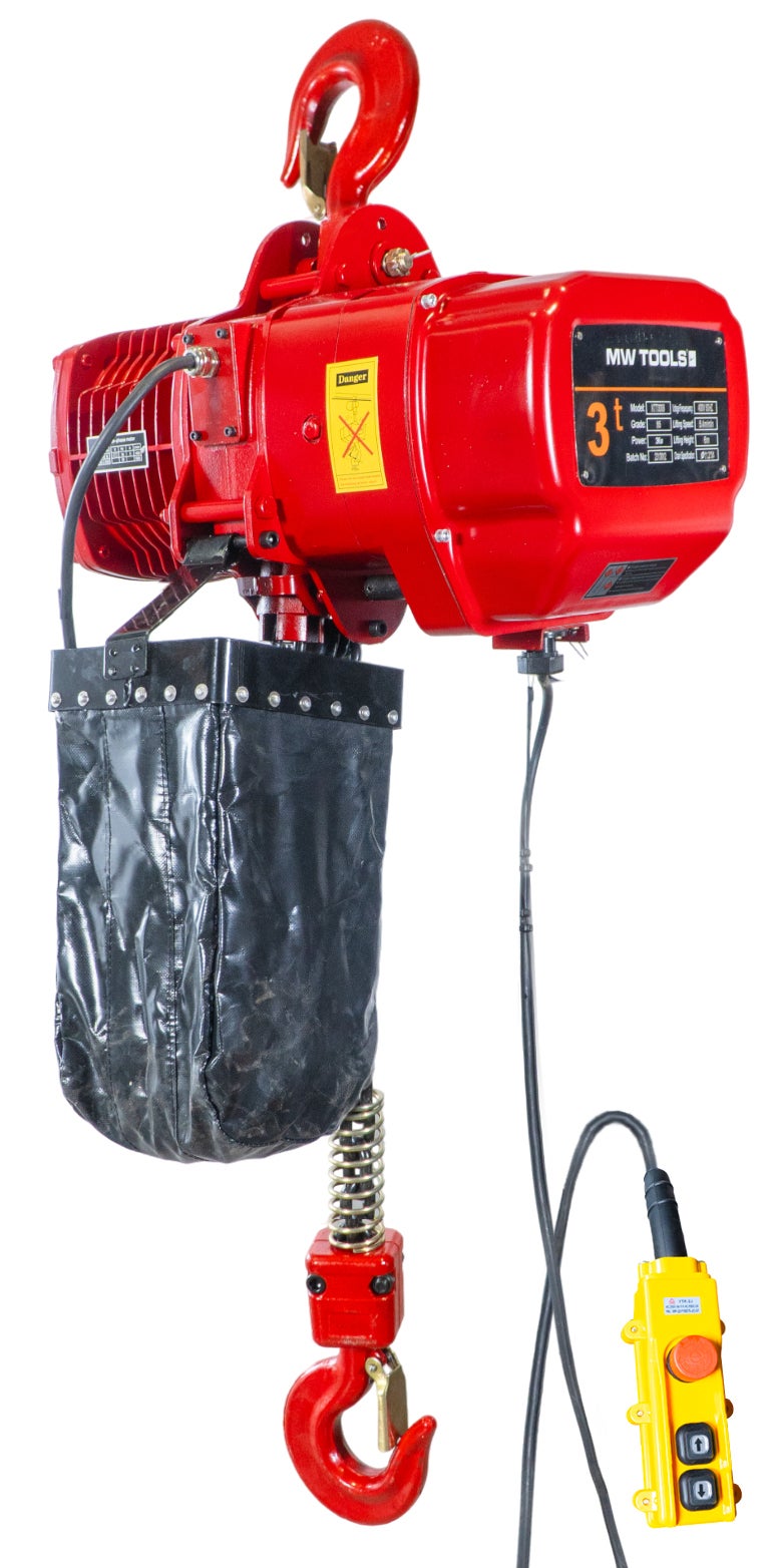 Palan électrique industriel à chaîne 3 t 6 m 3 kW 400 V avec crochet de ...