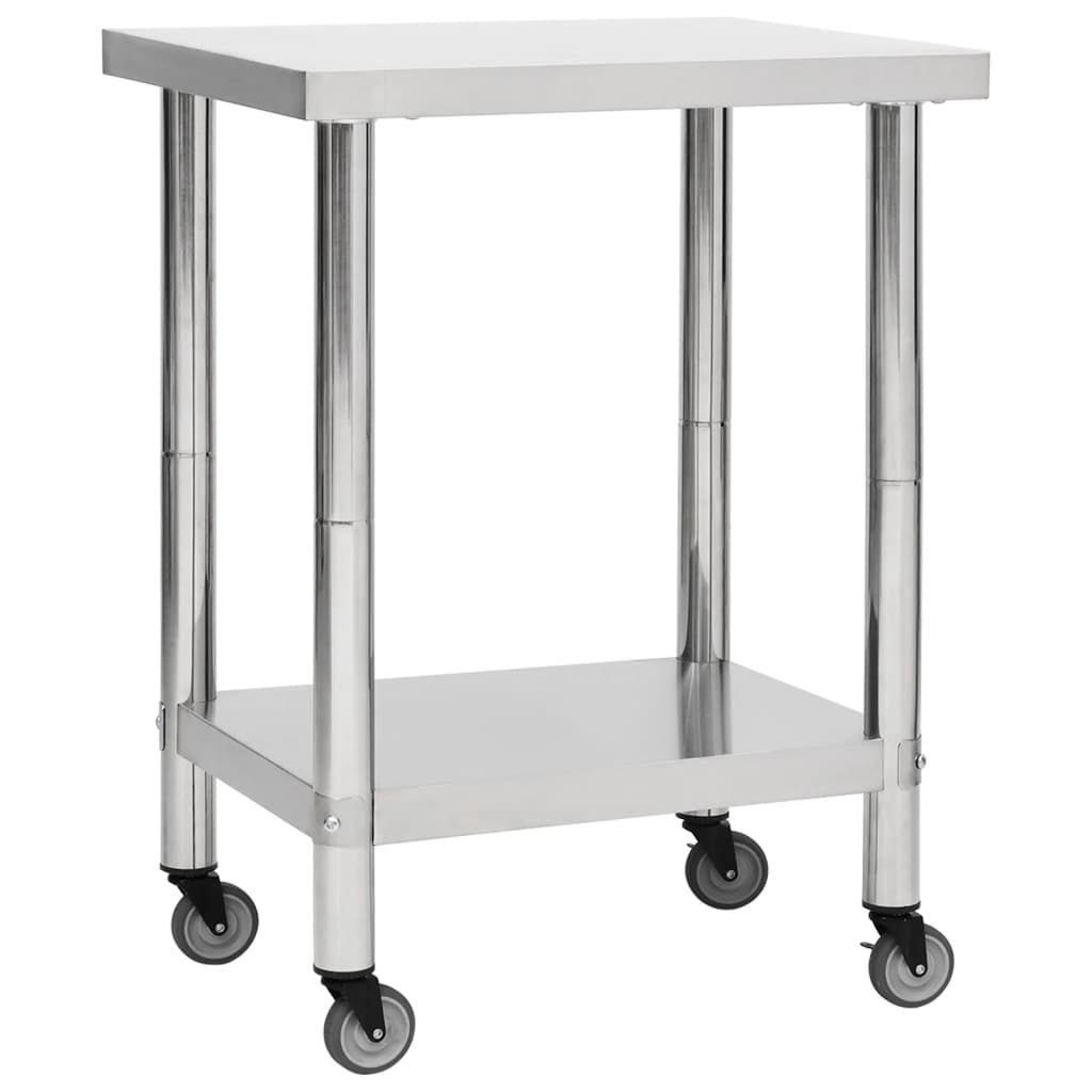 Maison Exclusive - Tavolo da Lavoro Cucina con Ruote 80x30x85 cm in ...