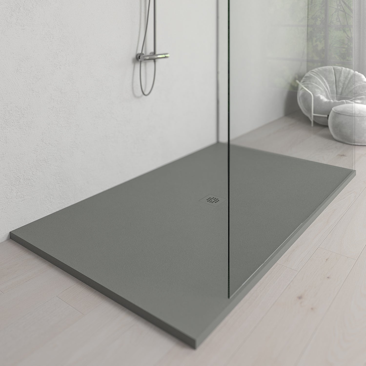 VAROBATH | Receveur de douche XXL extra large 110x140 GRIS SOURIS en ...