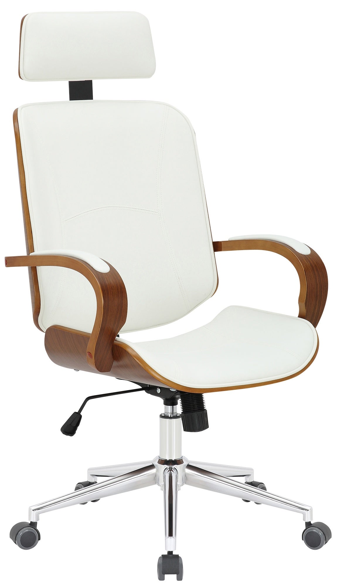 Fauteuil de bureau Dayton en Similicuir Ajustable et pivotant Noyer ...