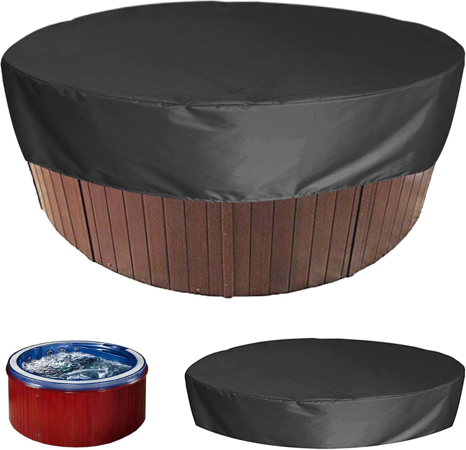 Cubierta redonda para jacuzzi de exterior, impermeable, a prueba de ...