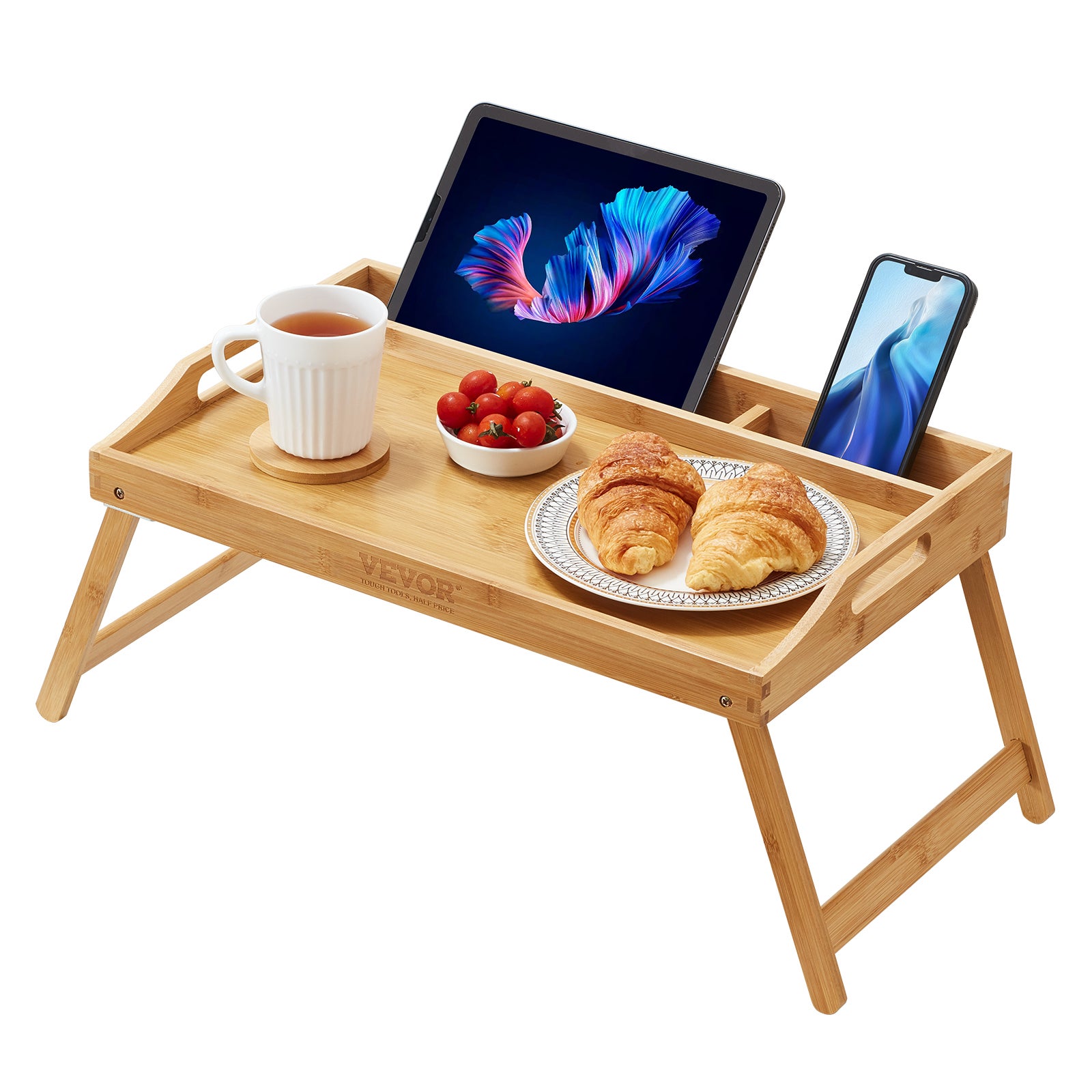 Plateau de Lit VEVOR pour Petit-Déjeuner Plateau de Service sur Pieds ...