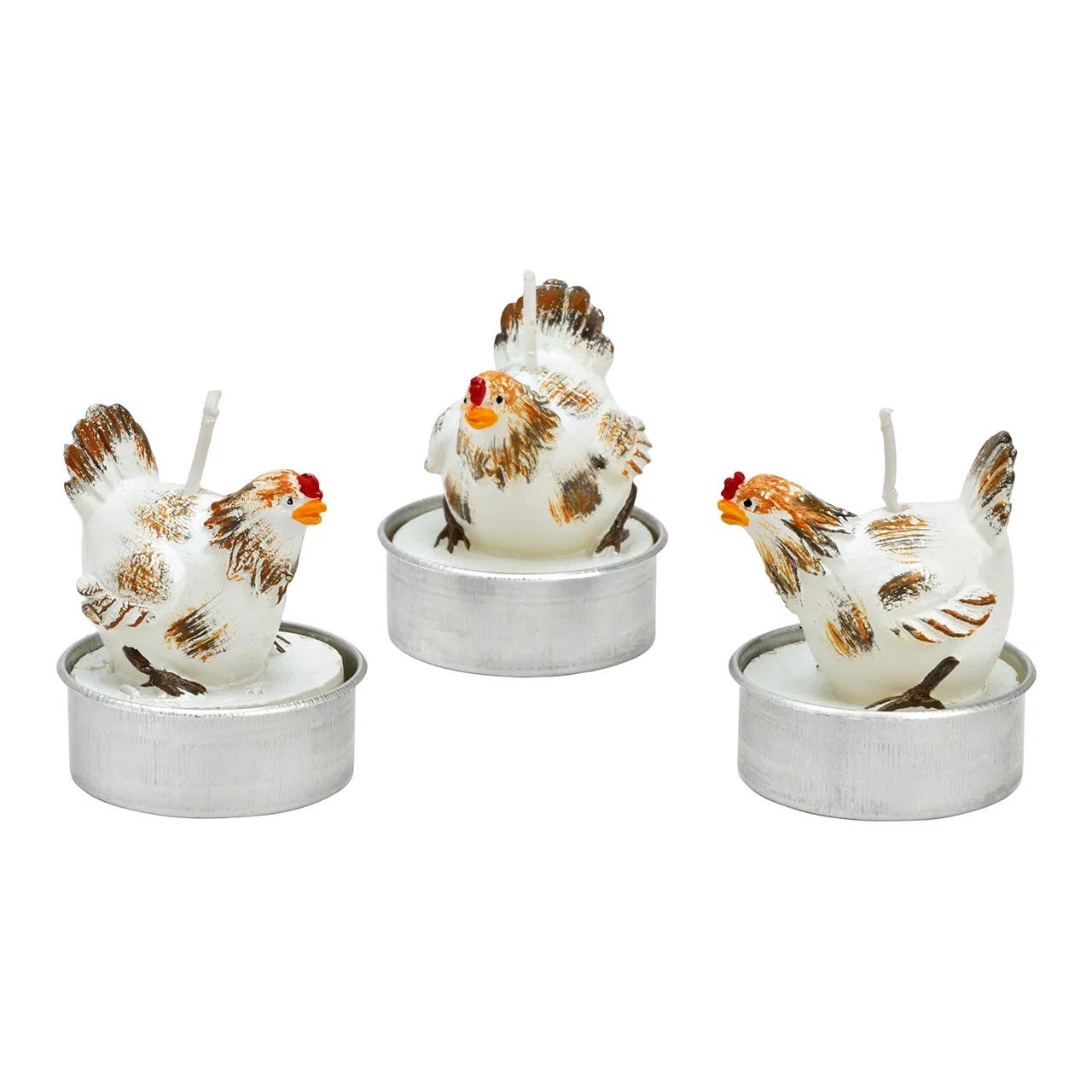 Bougies chauffe-plat Poulet en cire Set de 6 | Leroy Merlin