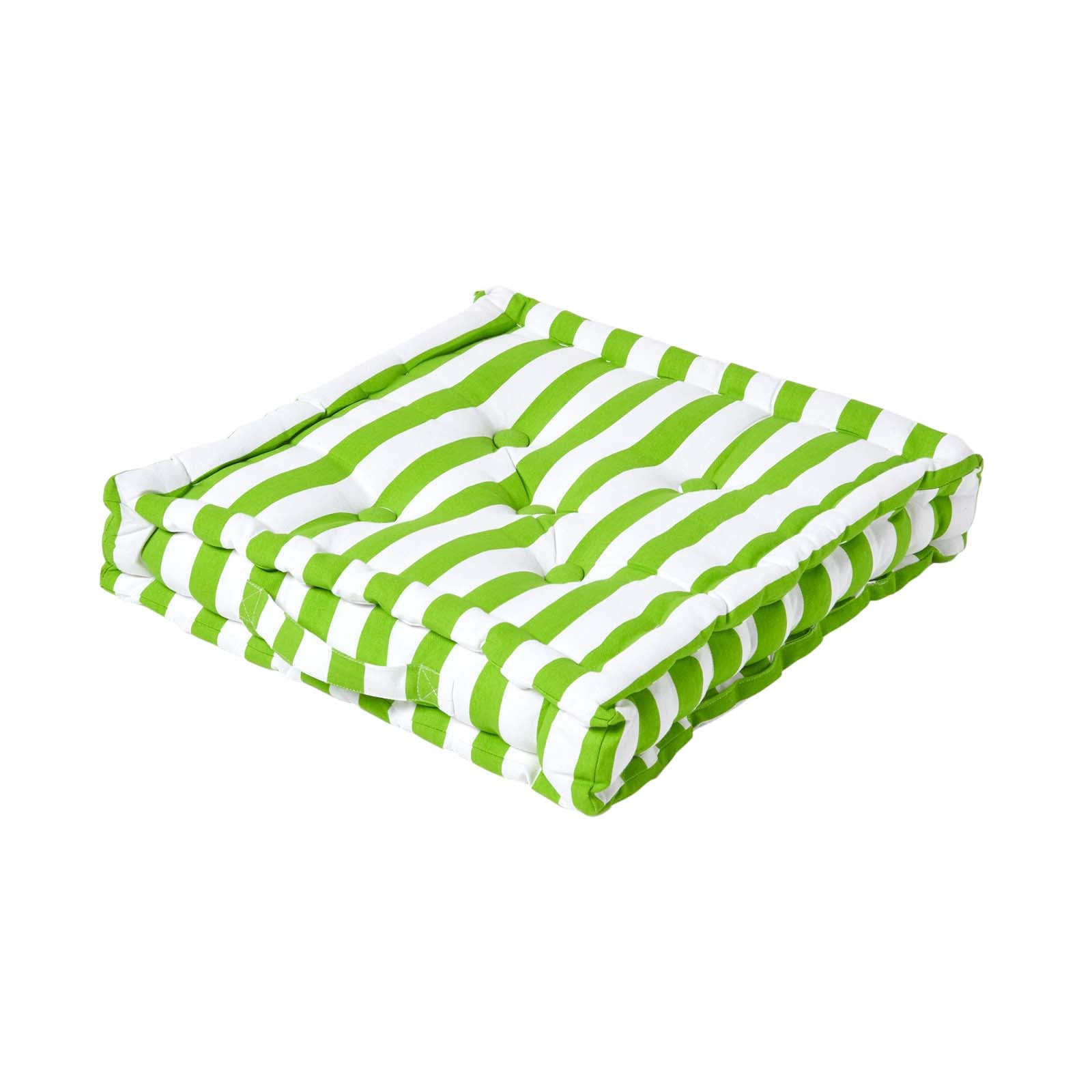 Homescapes Coussin de sol Vert - Grandes Rayures - 40 x 40 cm | Leroy ...