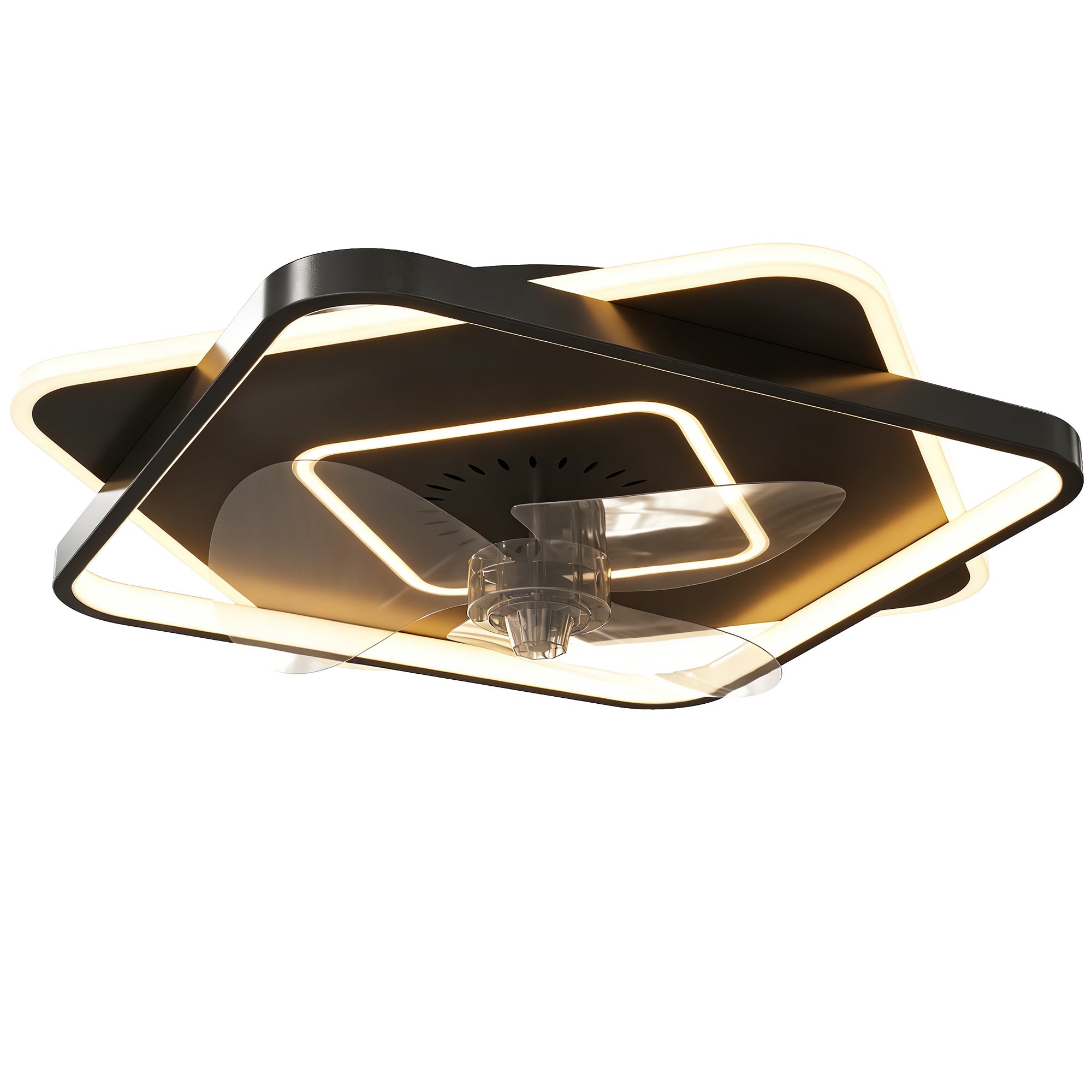 Ventilateur de plafond avec lumière et télécommande, ventilateur de ...