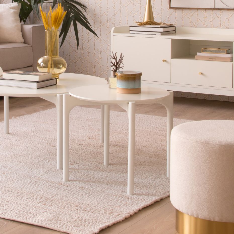 Hans table basse en bois laqué blanc petite | Leroy Merlin