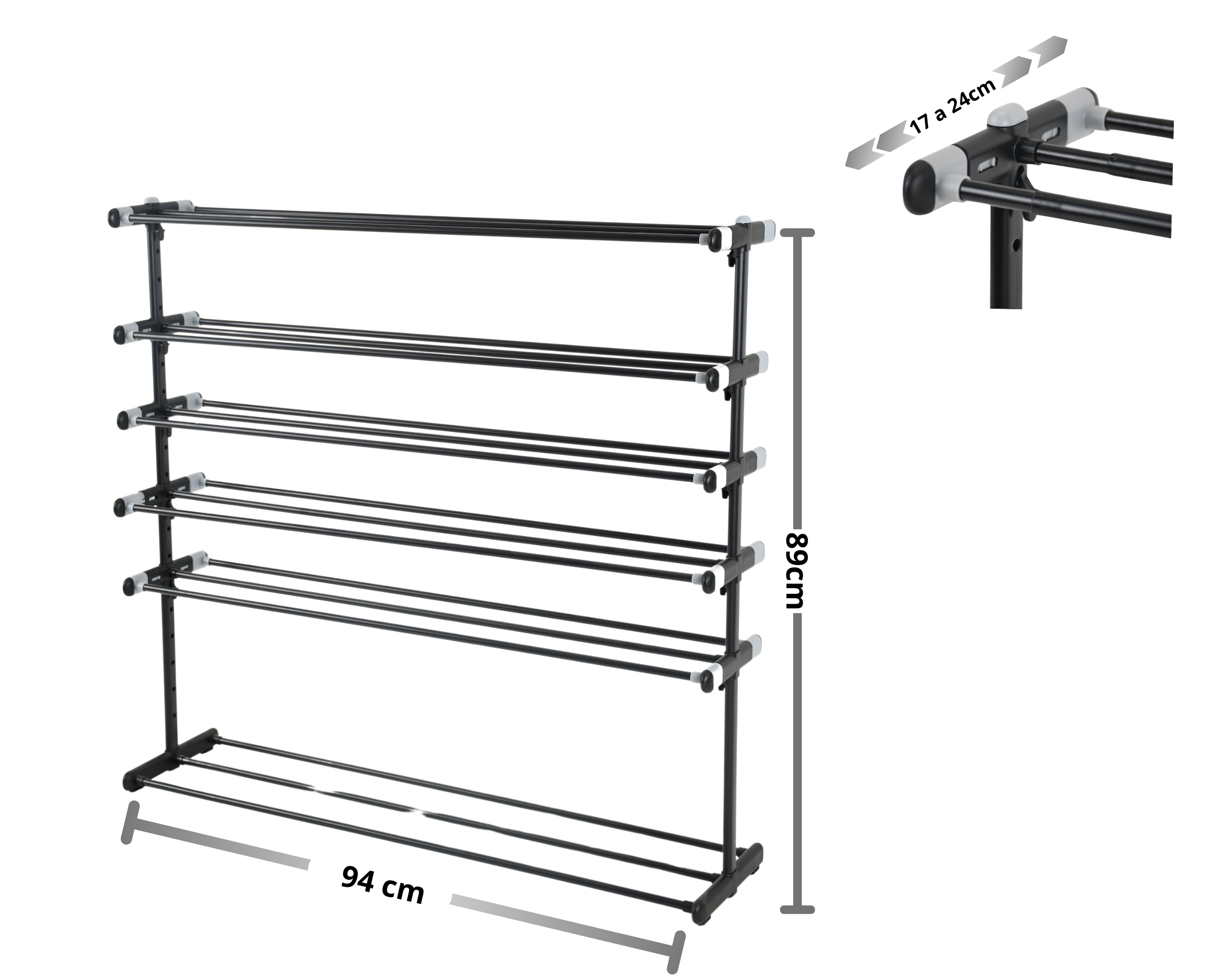 ABB4US | Étagère à Chaussures Métallique 6 Niveaux | 30 paires ...