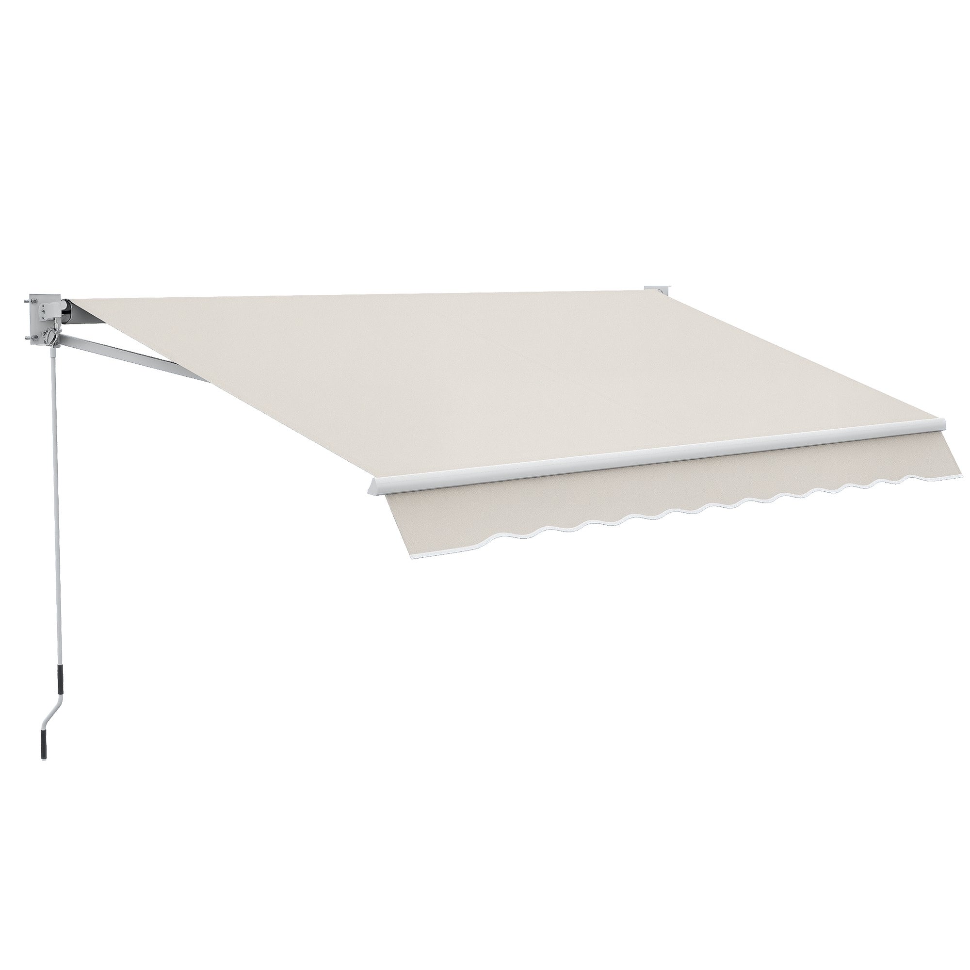 Store banne manuel 2x2,5 m bras articulés structure aluminium toile ...