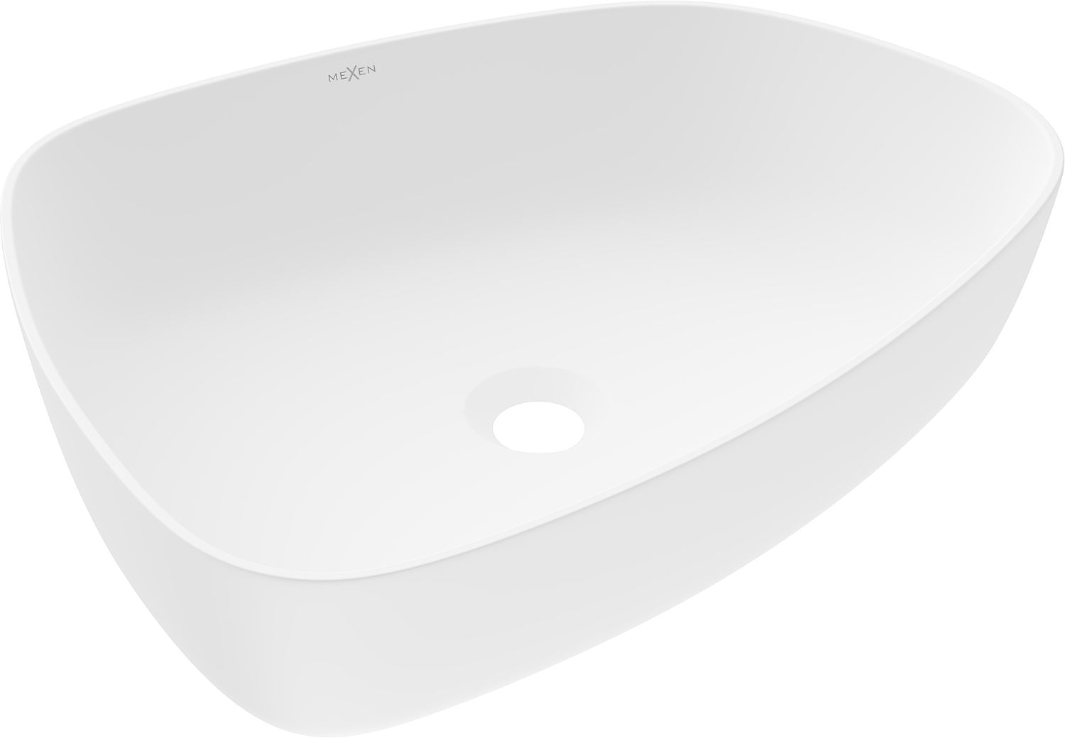 Mexen Ono lavabo de comptoir en conglomérat 51 x 39 cm, Blanc ...