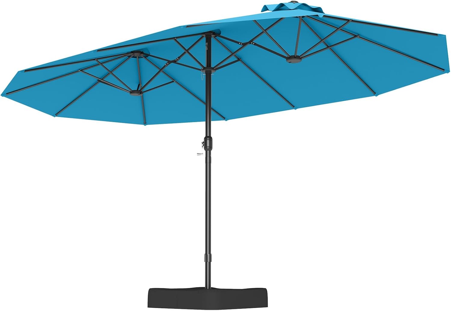 Parasol de Jardin Double 470 x 285 cm avec Base, Parasol Extérieur ...