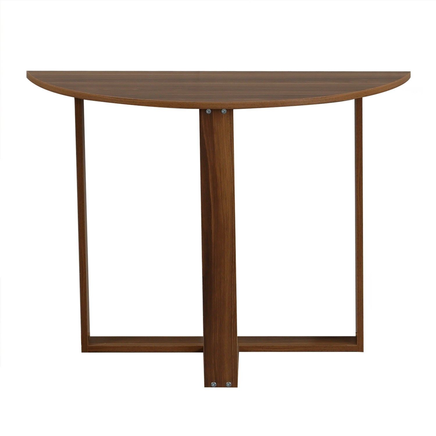 Table console demi-cercle Arothos L106cm Bois foncé | Leroy Merlin