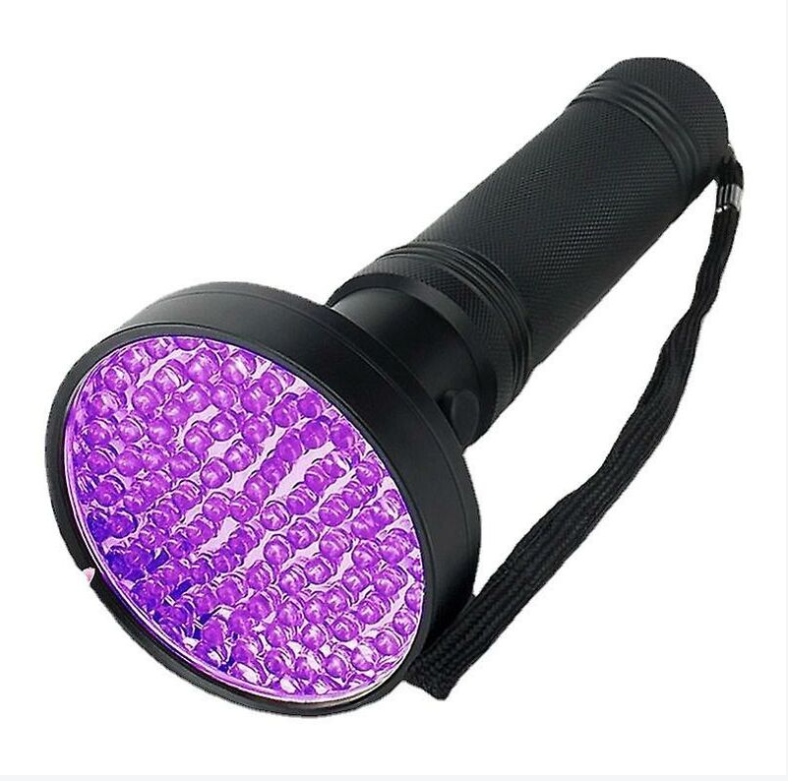 Latarka UV - 100 LED Światło Czarne - Detektor Plam Moczu Zwierząt ...