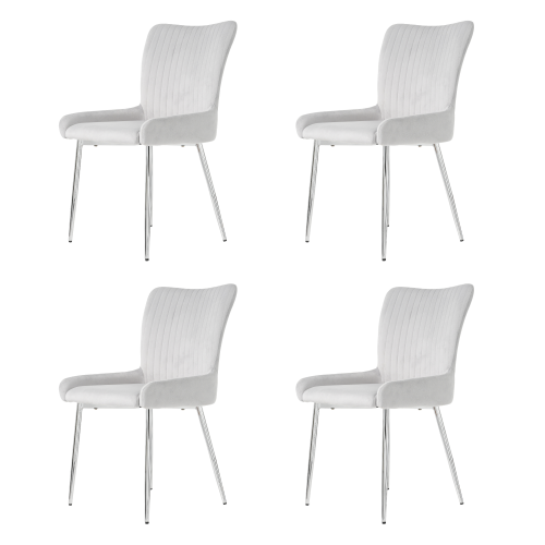 Silla de comedor de terciopelo, juego de 4, lujosa, sillón lounge ...