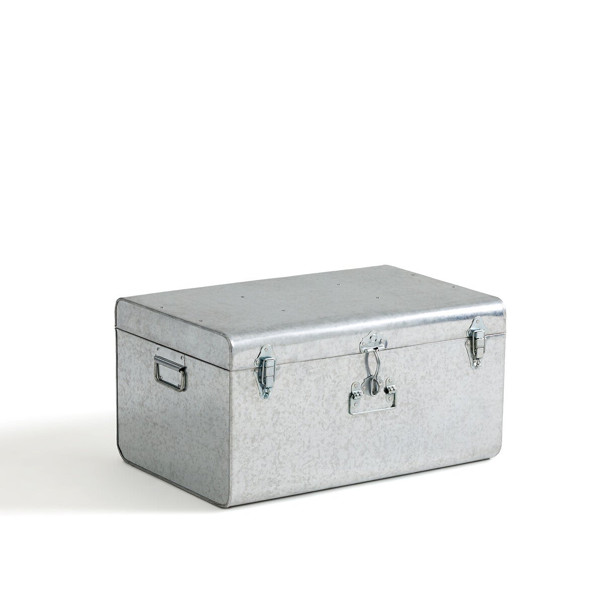 Malle de rangement en métal acier, Masa - Galva intérieur corail ...
