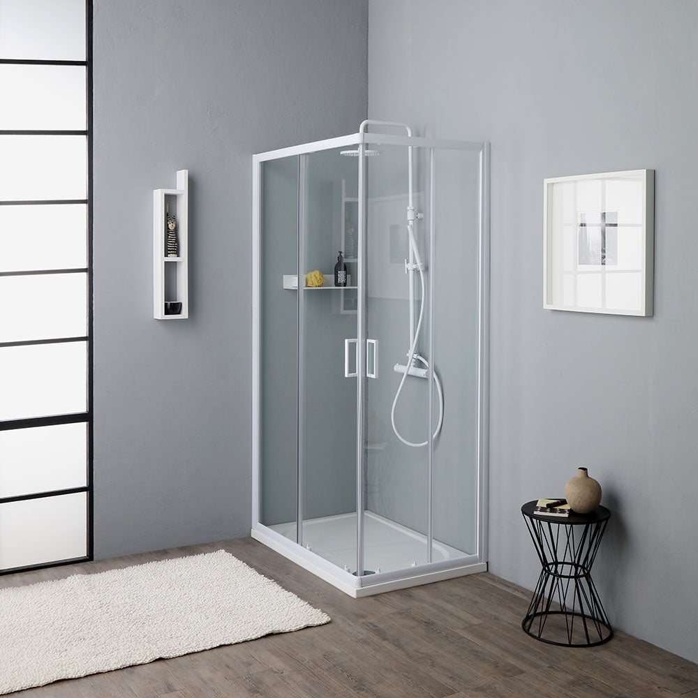 Cabina de ducha 70x100 cristal 4 mm dos lados deslizantes | Venere ...