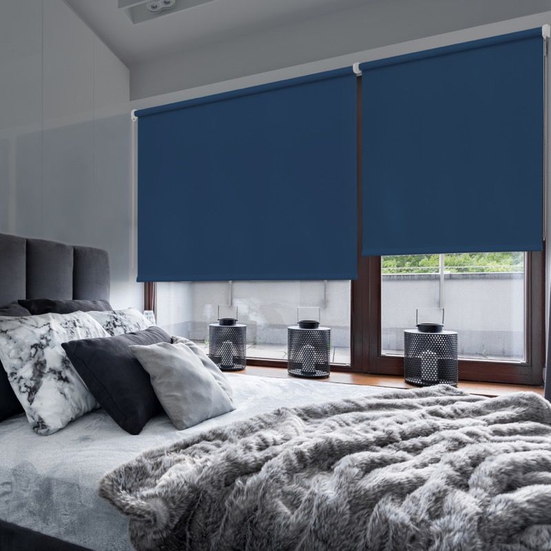 Store Occultant Thermique, Store Enrouleur Intérieur ROLL-UP Bleu ...